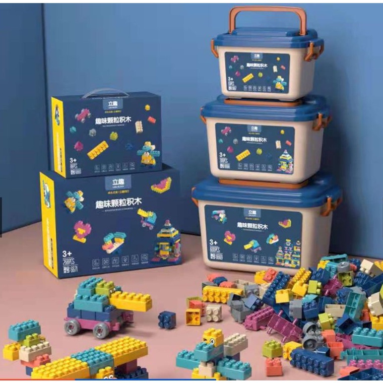 Set Blok Binaan Kanak-Kanak | Mainan Didik LEGO Style | Classic Mega ...