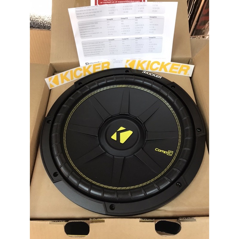 KICKER Car Audio Comp C 12 inch SVC Sub woofer , 600W - 44CWCS124 ...