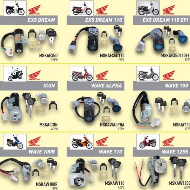 Main switch set motor yamaha/honda | Shopee Malaysia