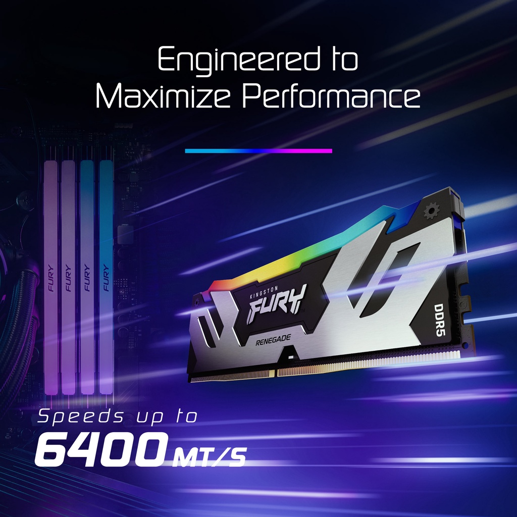 Kingston Fury Renegade RGB DDR5 6000MHz/6400MHz/6800Mhz/7200Mhz High Performance Desktop Gaming ...