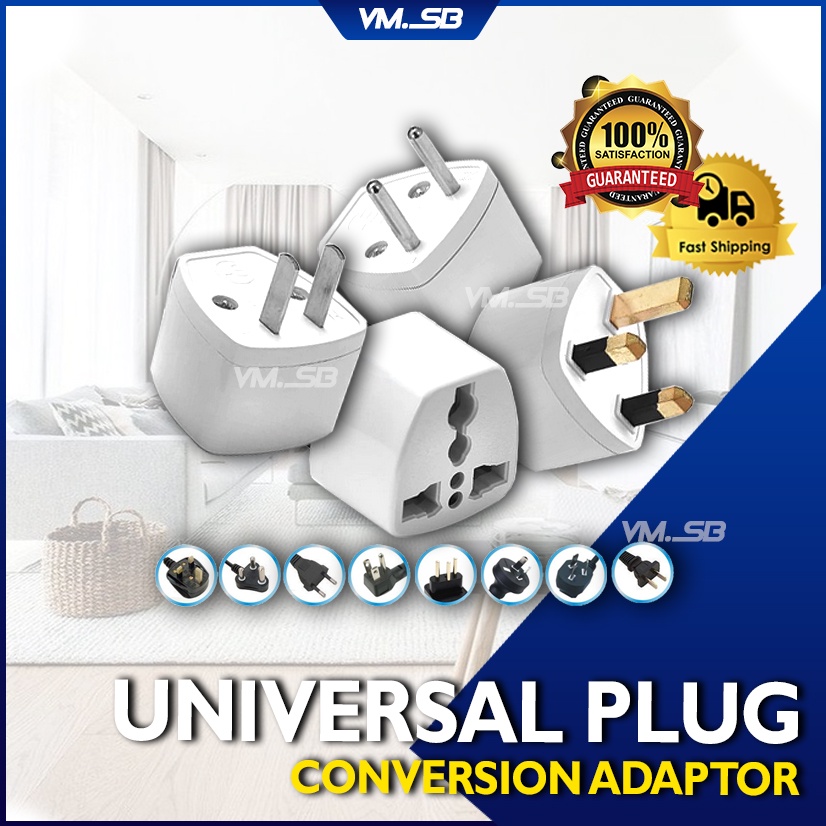 Travel Plug Adaptor Universal Multi 3 pin Tourism CONVERSION PLUG ...