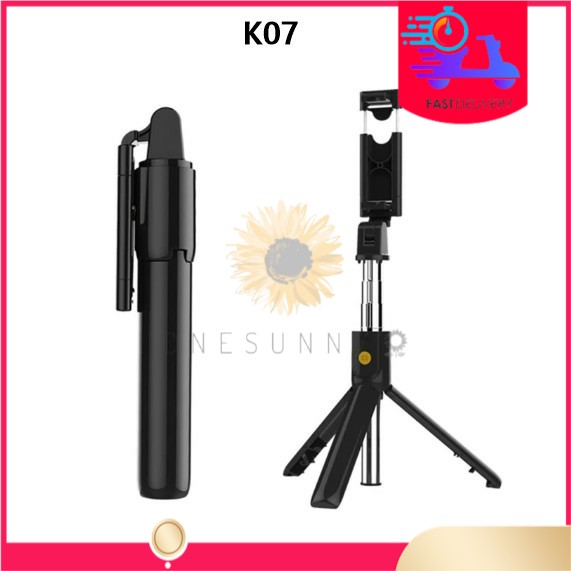 K07 Bluetooth Selfie Stick Integrated 3 in 1 Monopod Tripod for IOS and ...
