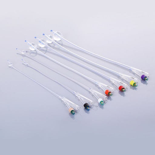 All Silicone 2-Way,Standard Tip,100% Silicone Foley Catheter [ Size:12 ...
