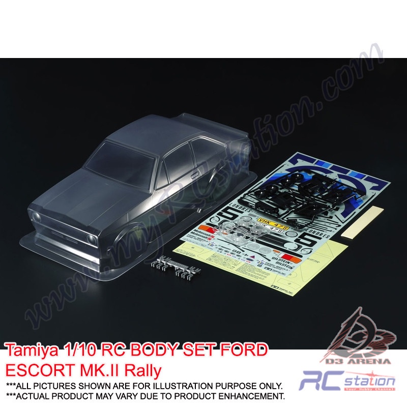Tamiya Body Shell #51658 - 1/10 RC BODY SET FORD ESCORT MK.II Rally ...