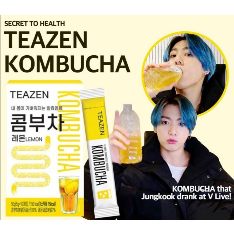 Teazen Kombucha JungKook Lemon 5g x 30T with Bottle Set | Shopee Malaysia