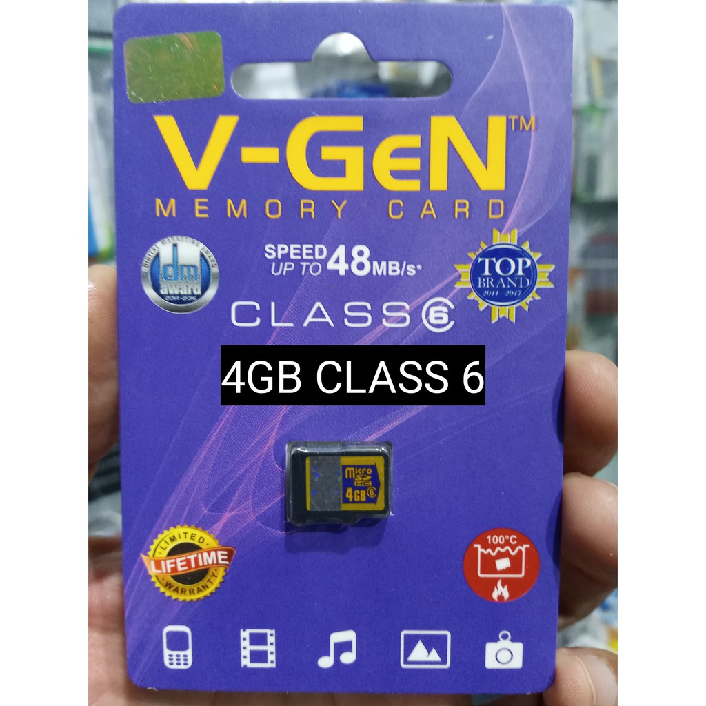 Original class 6 v-gen 4 gb memory card | Shopee Malaysia