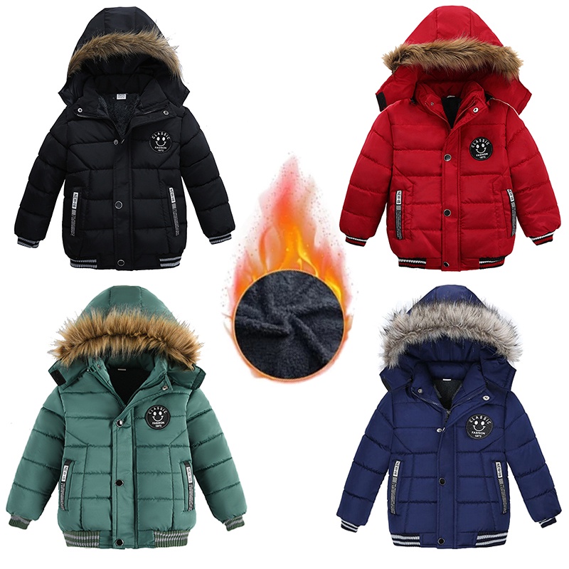 Winter Warm Boys Jacket Classic Fashion Hooded Zipper Baby Coat ...