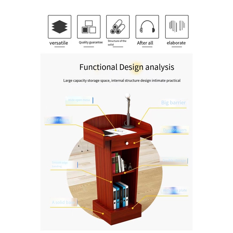 Ready stock🎙️Speaker Podium Stage Stand Reception Lecture Hall Table ...