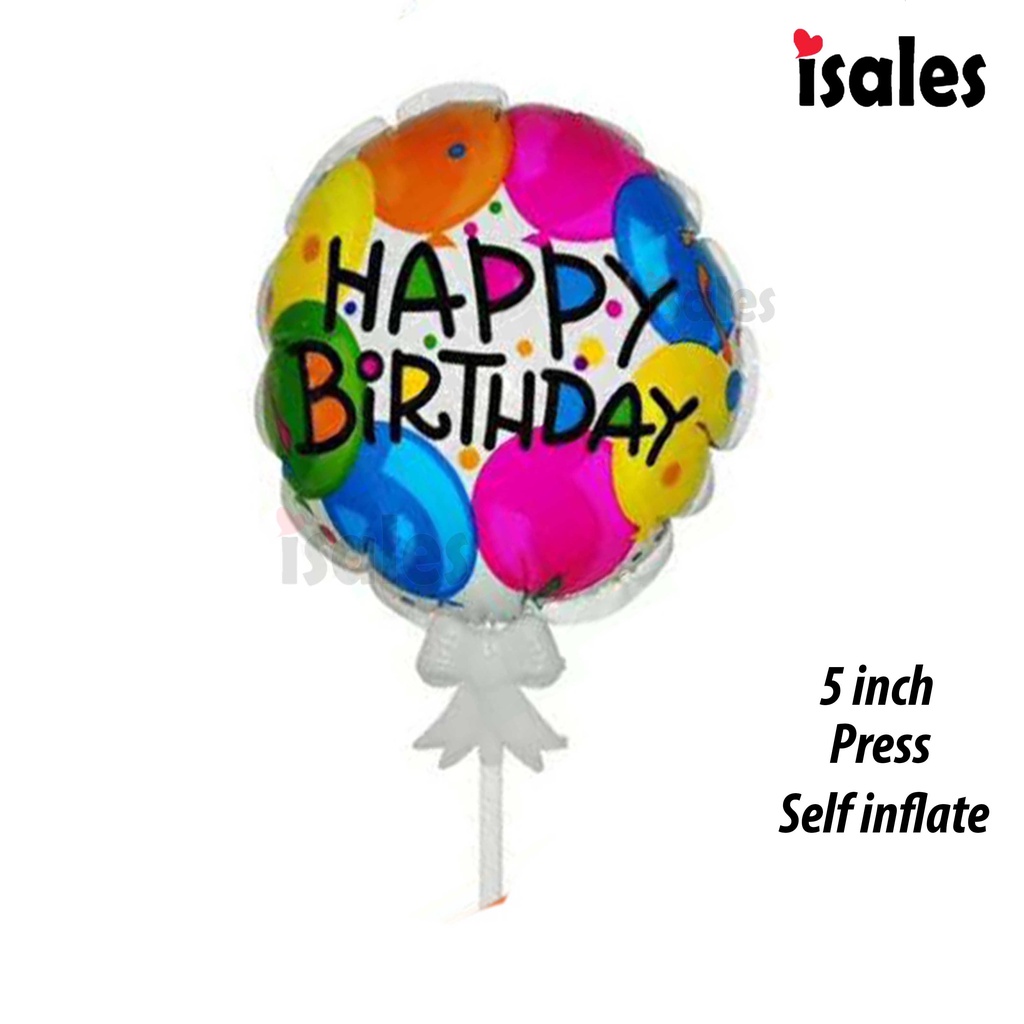 Malaysia seller 5 inch 1pcs Press Auto inflate balloon self inflate ...