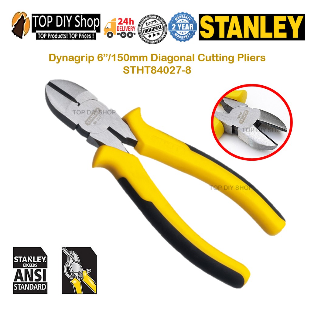 Stanley STHT84027-8 DynaGrip Diagonal Cutting Pliers 6inch Cable Cutter ...