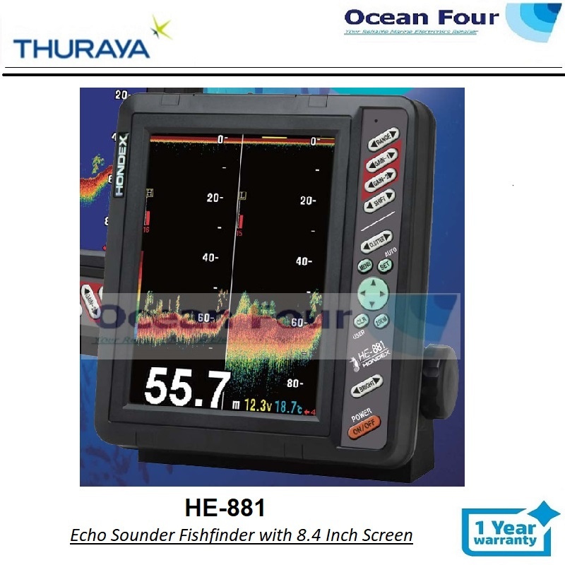 Hondex HE-881 Echo Sounder Fishfinder with 8.4 Inch Screen (600w or ...