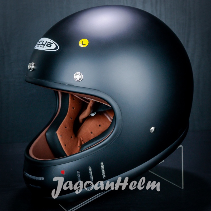 Zeus ZS816C VINTAGE HELMET | Black DOFF | Retro ZS 816C CLASSIC ZS-816C ...