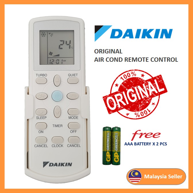 100% Genuine Original Daikin Aircond Air Cond Air Conditioner Remote ...