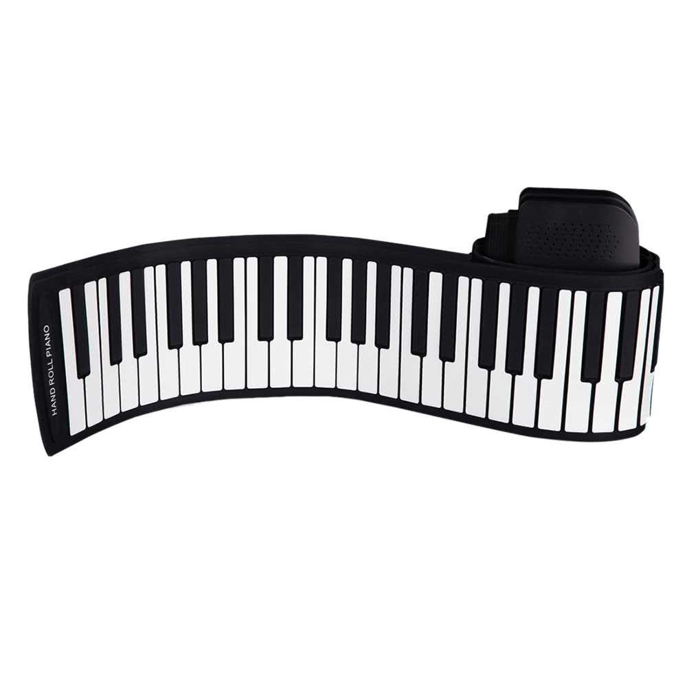 Portable 88 Keys Silicone Flexible Roll Up Piano Foldable Keyboard Hand-rolling Piano with ...