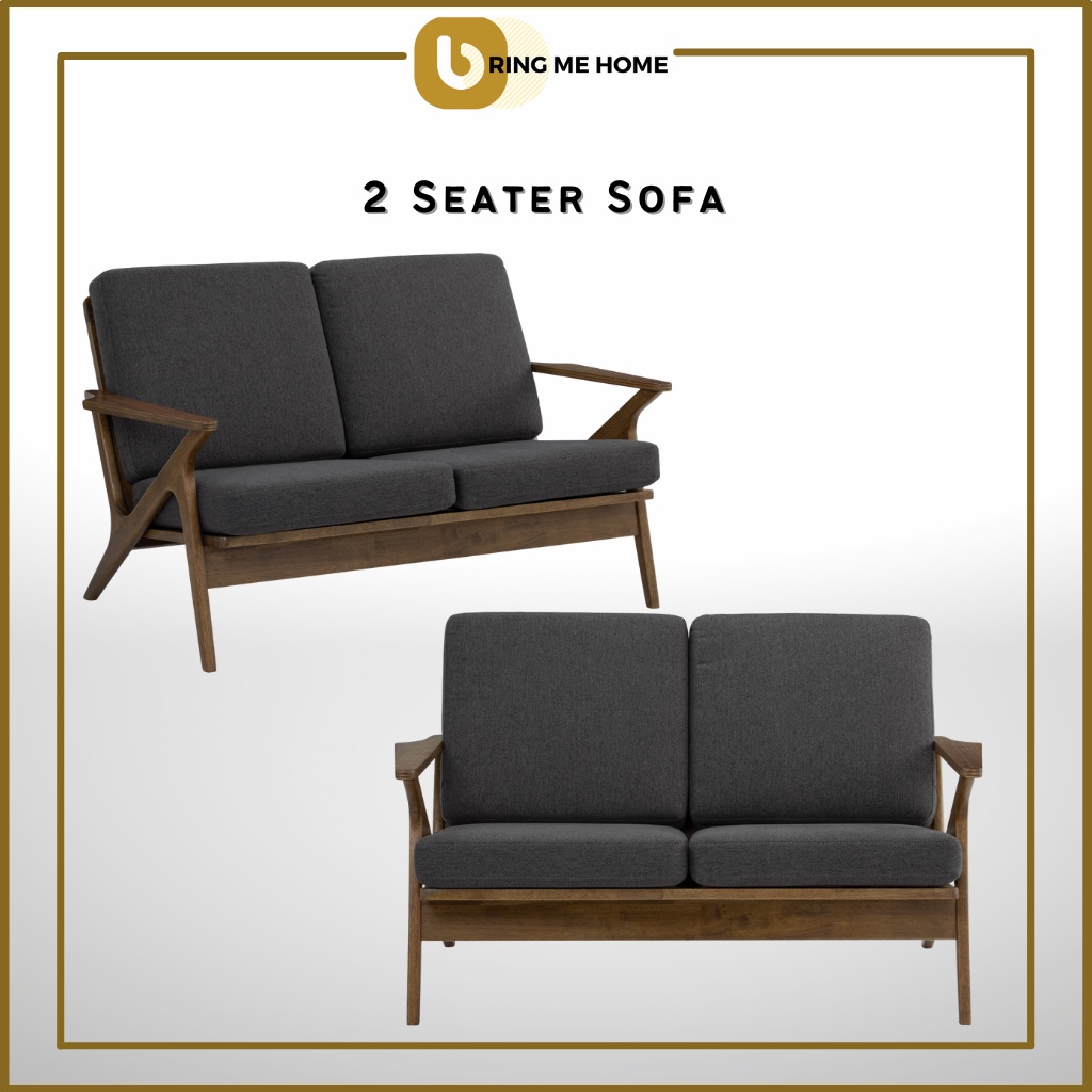 ASTAN Solid Wood Sofa 2 Seater Sofa Fabric Sofa Kain Sofa Murah Kerusi Sofa Kayu Ruang Tamu ...