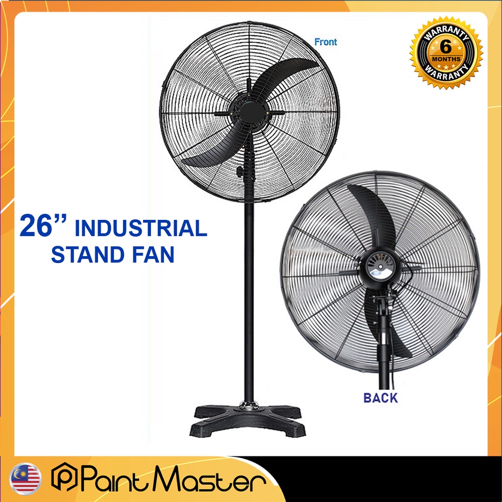 26" Inches Heavy Duty Industrial Standing Fan Durable (6 Months ...
