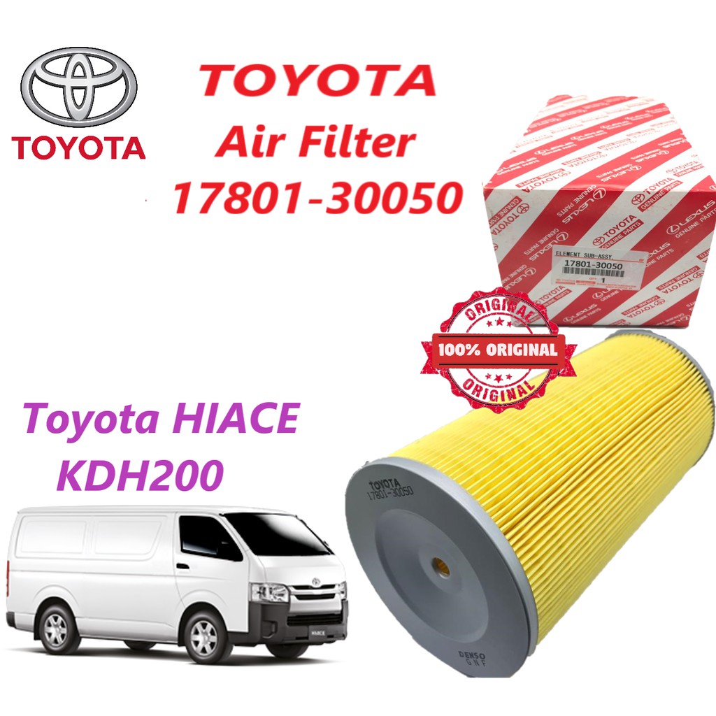 TOYOTA Air Filter 17801-30050-Toyota Hiace (2005-2015) KDH200 | Shopee ...