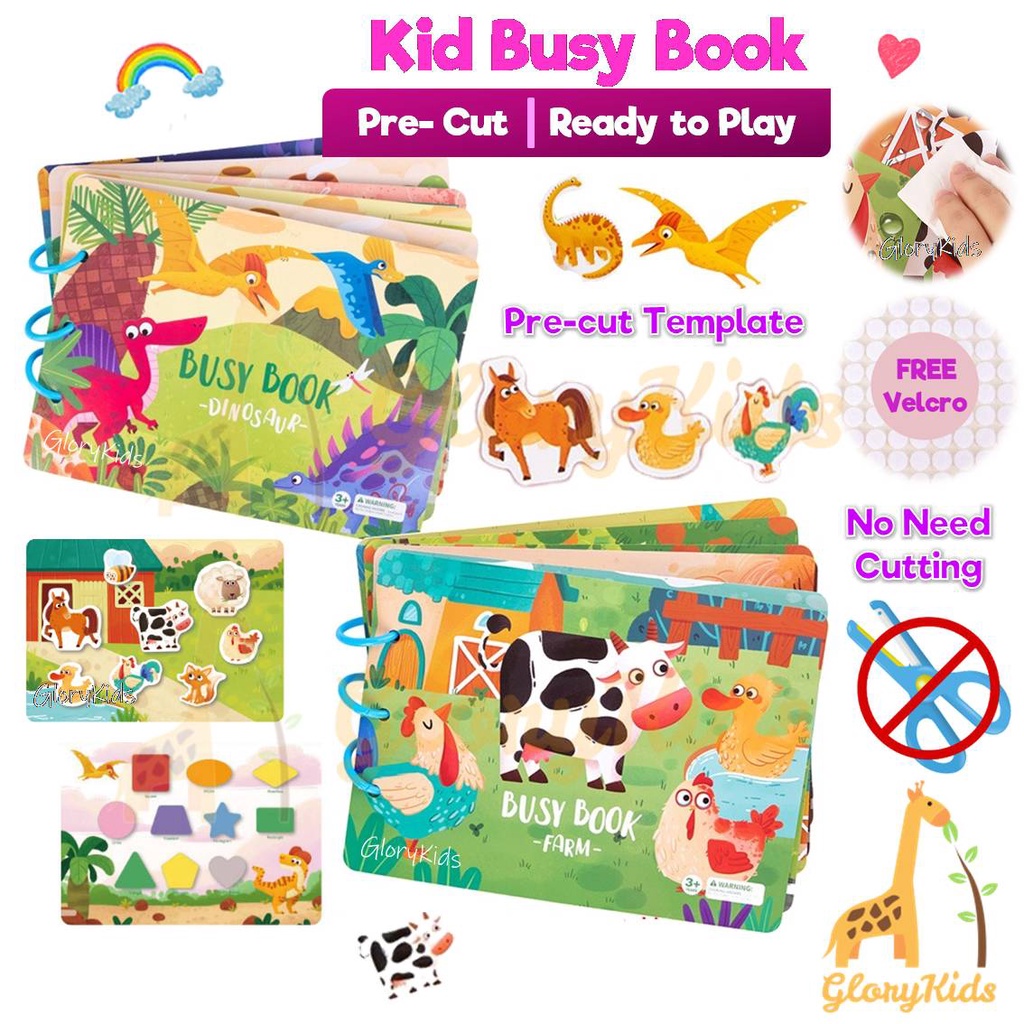 Montessori Early Learning Busy Book for Kids | Quiet Book Hard Copy ...