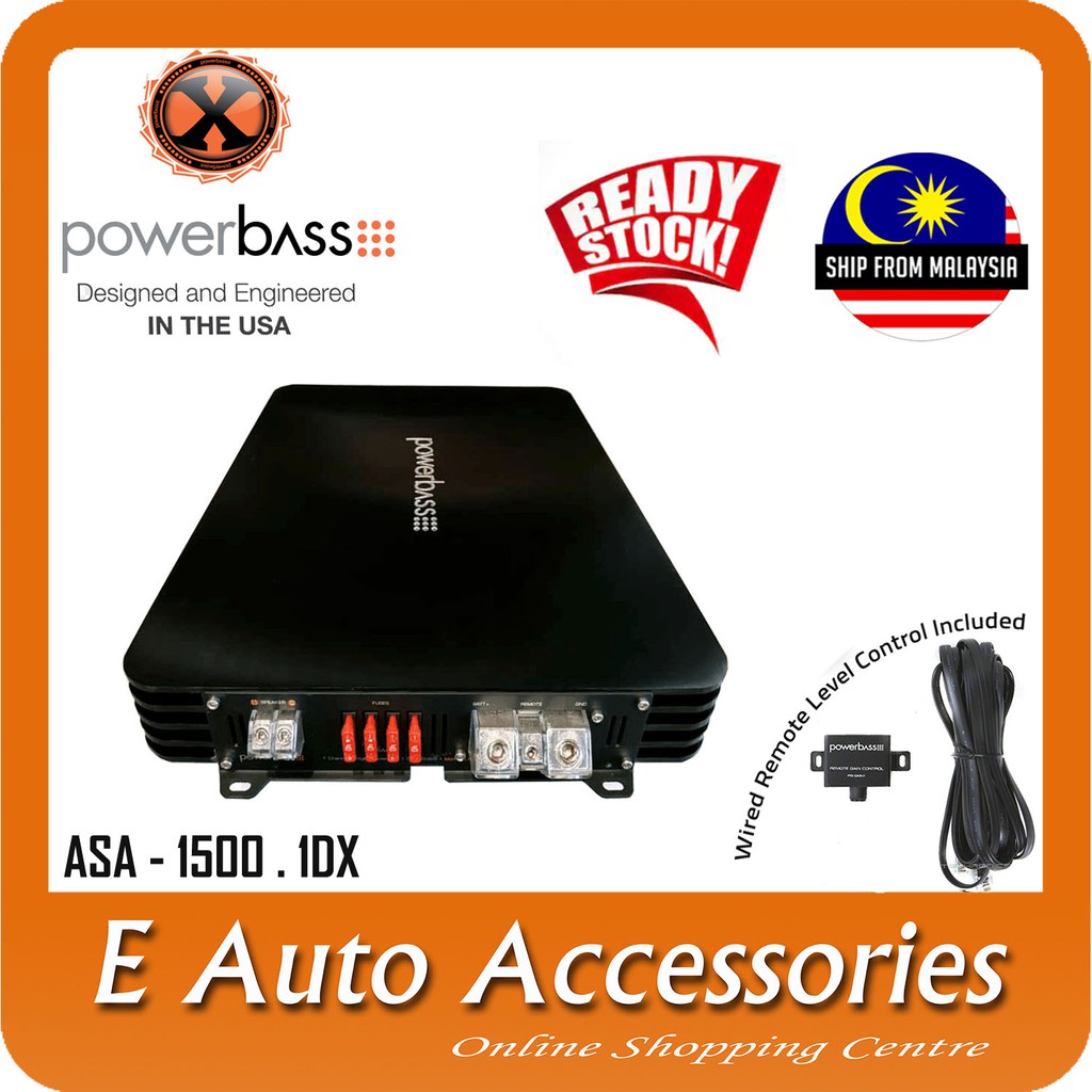 Powerbass ASA 1500.1DX Class-D 1 Channel Mono Power Amplifier 1500 ...