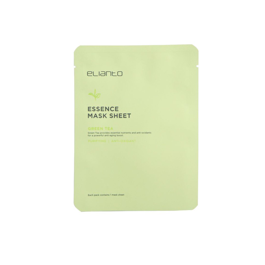 Essence Mask Sheet Green Tea (3 Sheets/Pack) Elianto | Shopee Malaysia