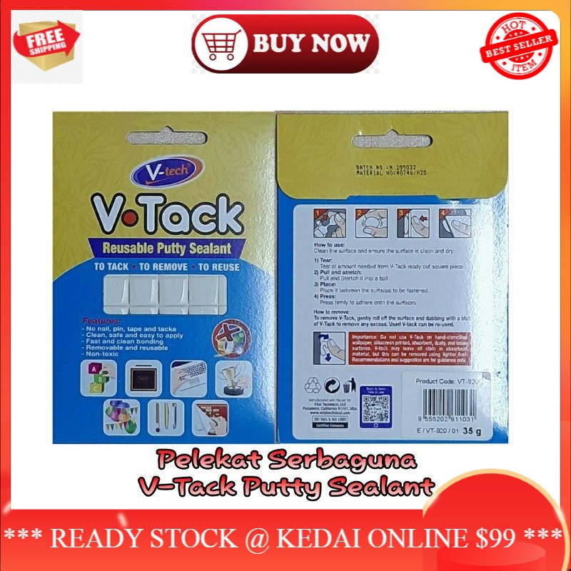 💥HOT ITEM💥 Reusable Putty Sealant Vtack / Pelekat Serbaguna Kitar ...