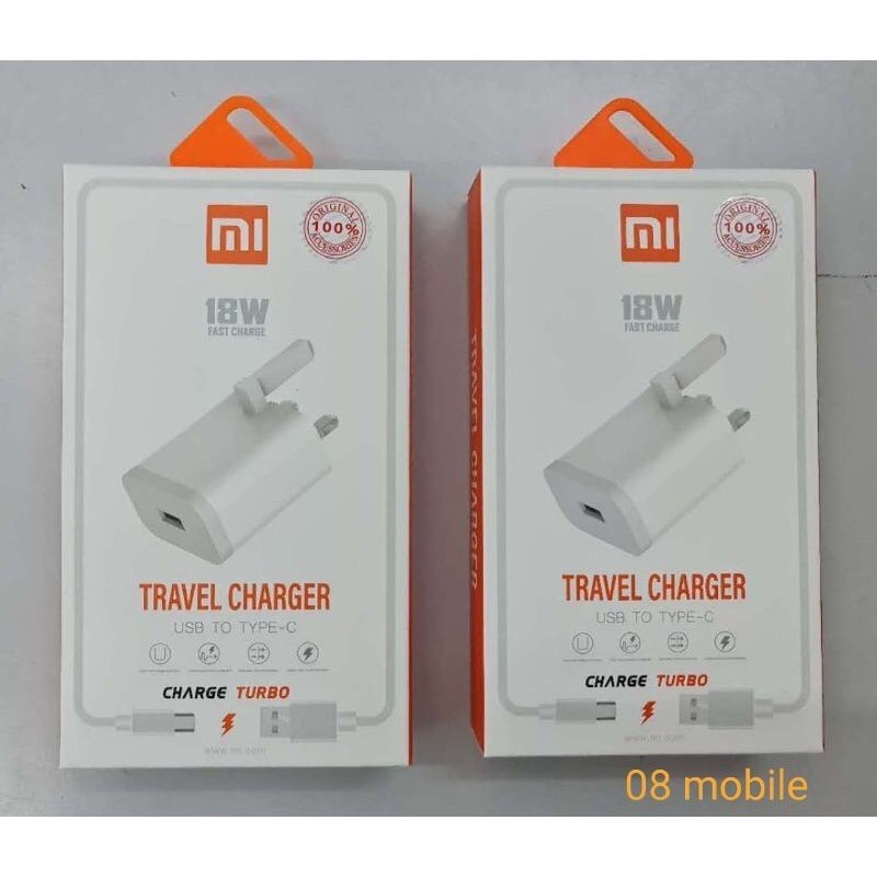 Mi Redmi 18W Xiaomi Fast Charge Original Travel Charger With USB To ...