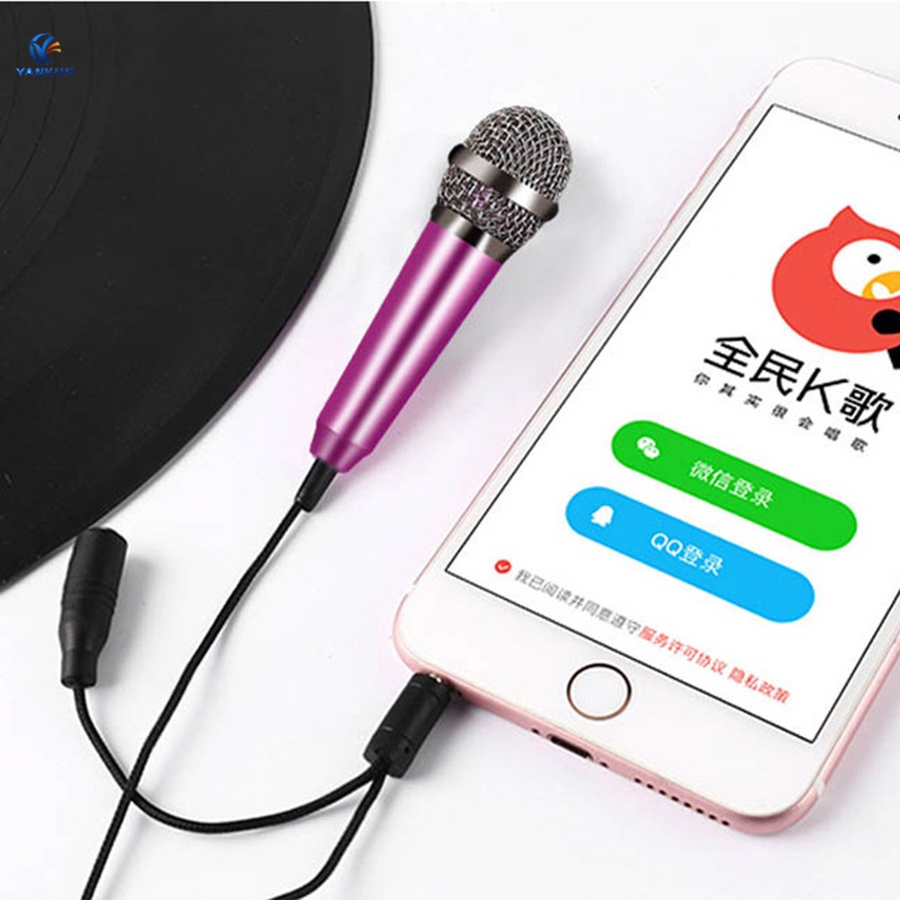 Mobile Phone Song Mini Microphone Braided Wire Microphone Headset ...