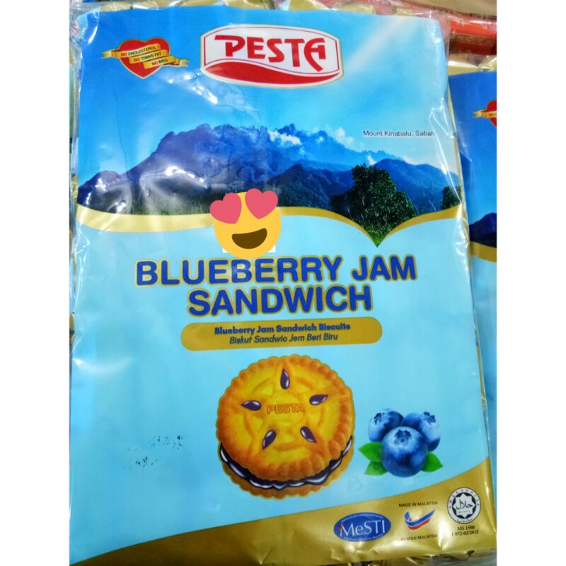 Blueberry/ Pineapple Jam Sandwich (15g x 35 packs) | Shopee Malaysia