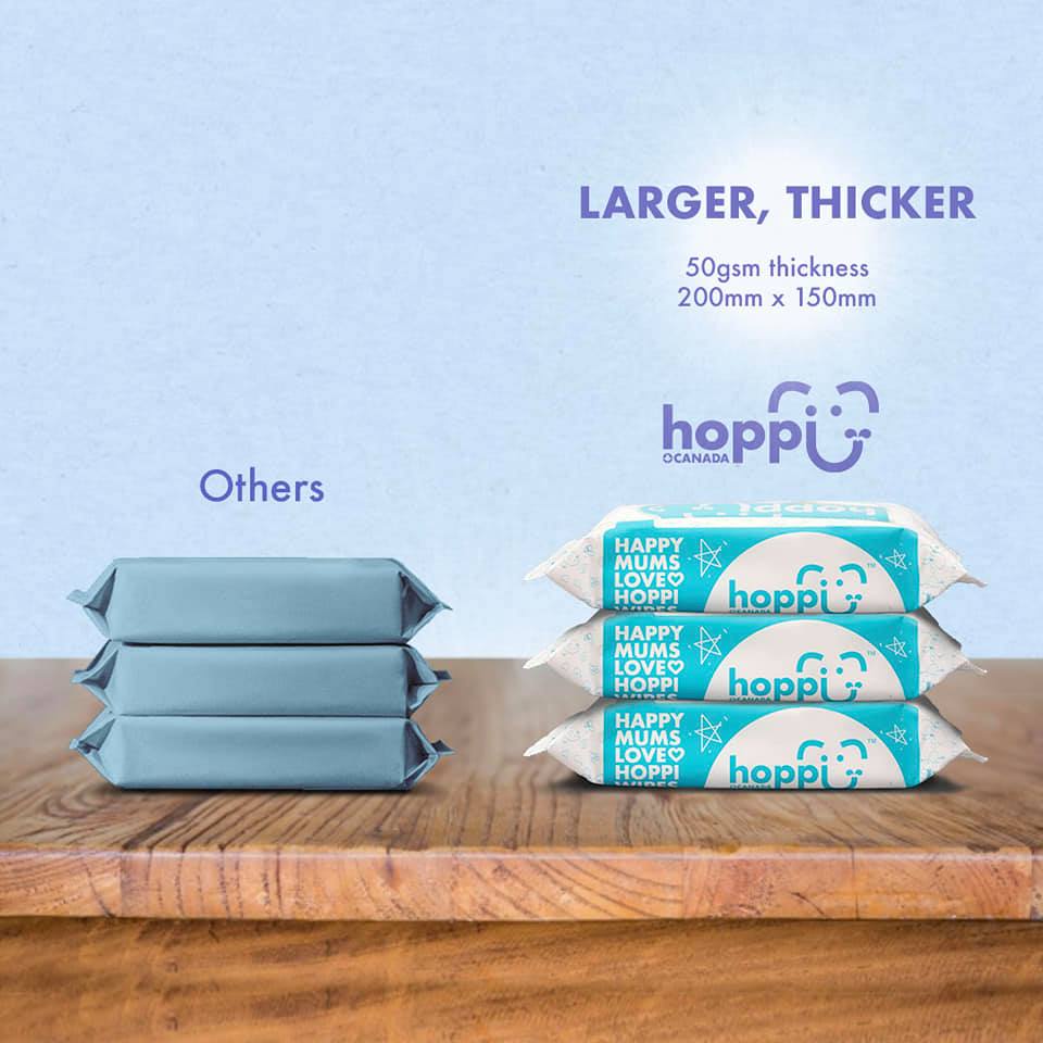 Hoppi Glacier Water Wet Wipes / Premium Baby Wet Wipes / Antibacterial ...