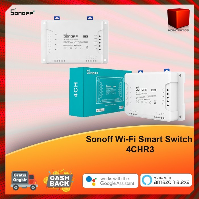 Sonoff WiFi Smart Switch 4CH R3 4Gang/Channel | Shopee Malaysia