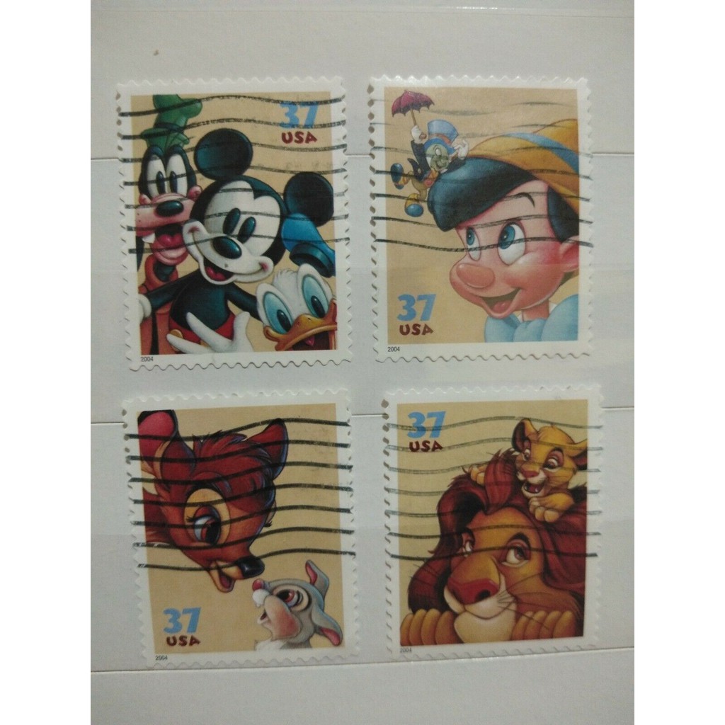 2004 - 2006 USA Stamp - The Art Of Disney - Used Complete Set of 4 ...