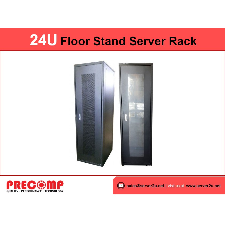 ST Rack 24U Floor Stand Sever Rack (Perforated/Perspex) (ST-FS2468 ...