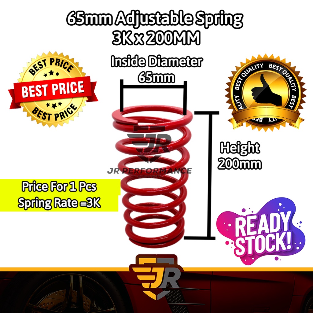 Spring Adjustable Spring Coil 6k 8k 10k 12k 65mm Adjustable Coilover ...