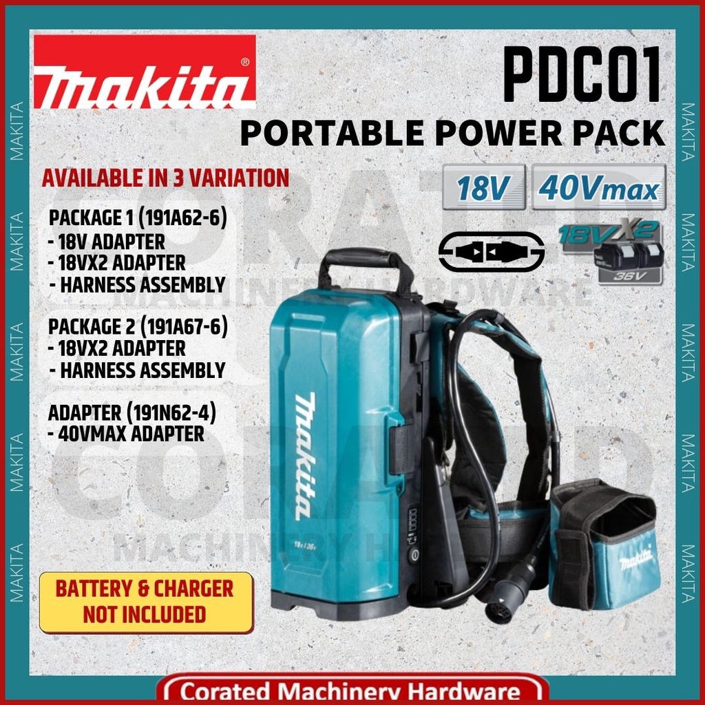 [CORATED] Makita PDC01 Portable Power Pack With 18V / 18Vx2 / 40V ...