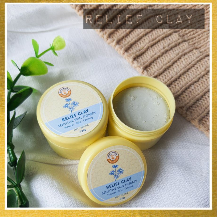 Honey Olive Baby (25g) Relief Clay for Eczema Sensitive Skin Balm untuk Ruam, Kulit Ekzema dan ...