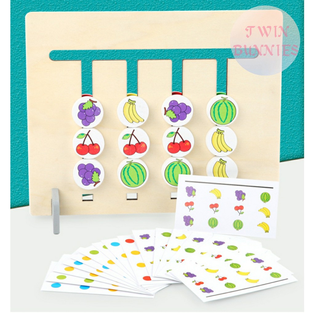 TB Kids Logic Memory Game Educational Toys Double Sided Matching Game ...