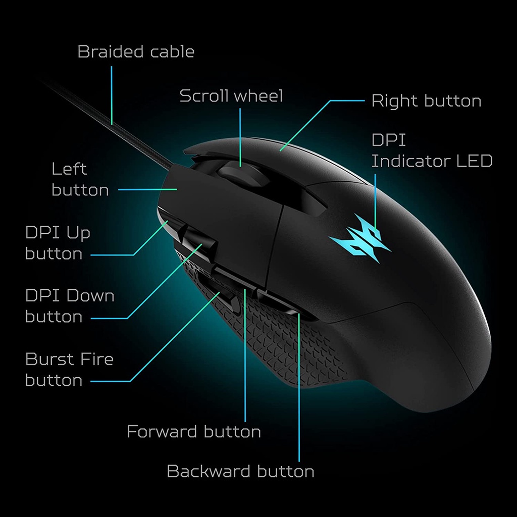 Acer Predator Cestus 315 Gaming Mouse | Shopee Malaysia