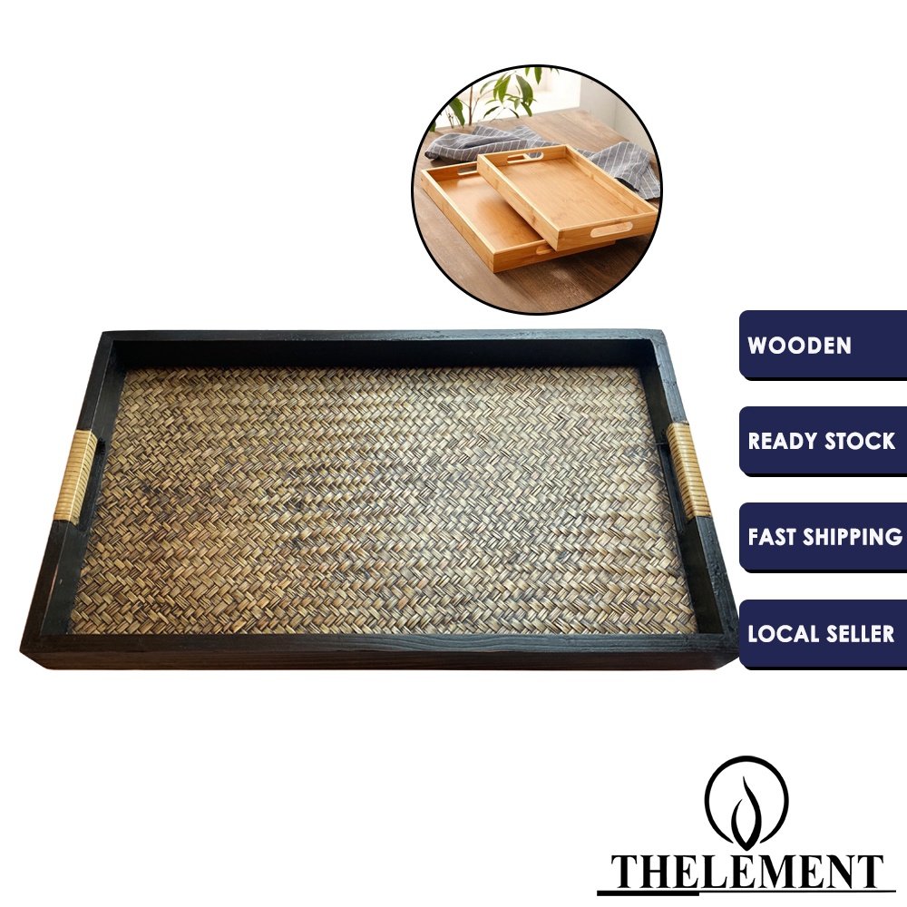 Dulang Hantaran Anyaman Mengkuang Dulang Raya Wooden Tray Ready Stock ...