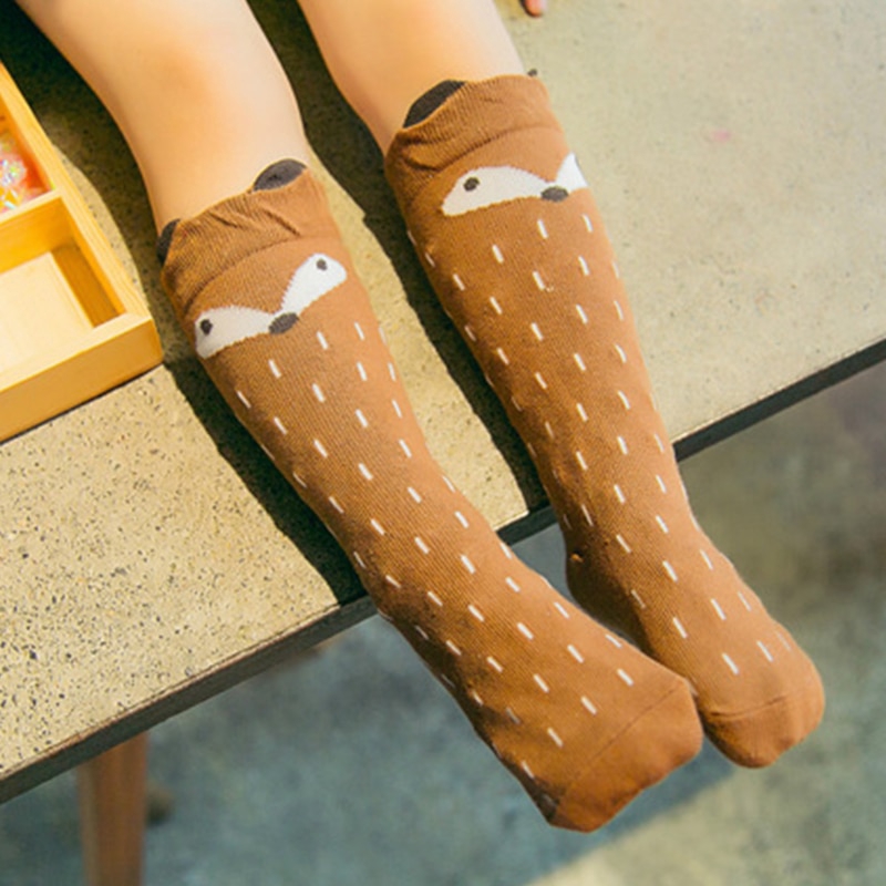 Cute Baby Animal Socks Kids Knee High Socks Cotton Cartoon Toddler Sock ...