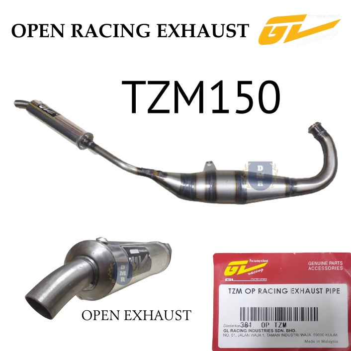 GL RACING TZM150 Racing Open Muffler Exhaust Pipe | Shopee Malaysia