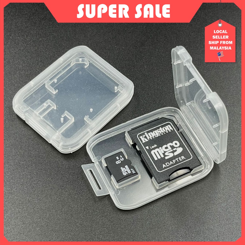 2 In 1 TF + SD Card Protector Memory Card Storage Case Plastic Box TF卡 ...