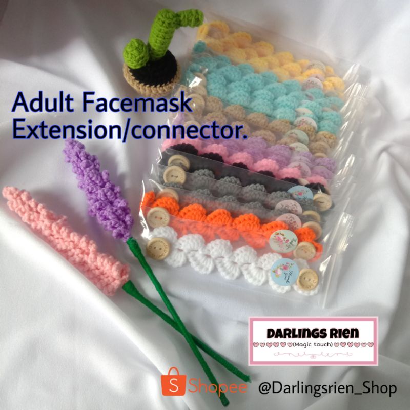 Adult Facemask Extension/connector/crochet mask extender | Shopee Malaysia