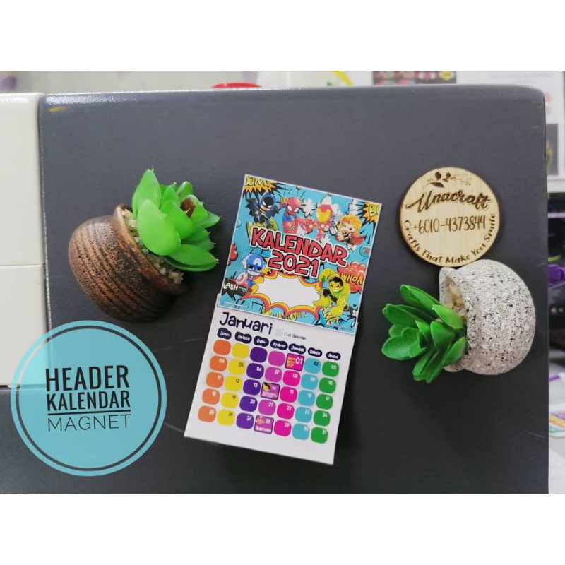 (magnet) Custom header kalendar 2023 / Calendar 2023 by lasercut ...