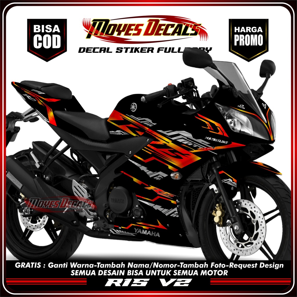 R15 V2 Fullbody Decal Yamaha R15 V2 Fullbody Sticker R15 V2 Motorcycle ...