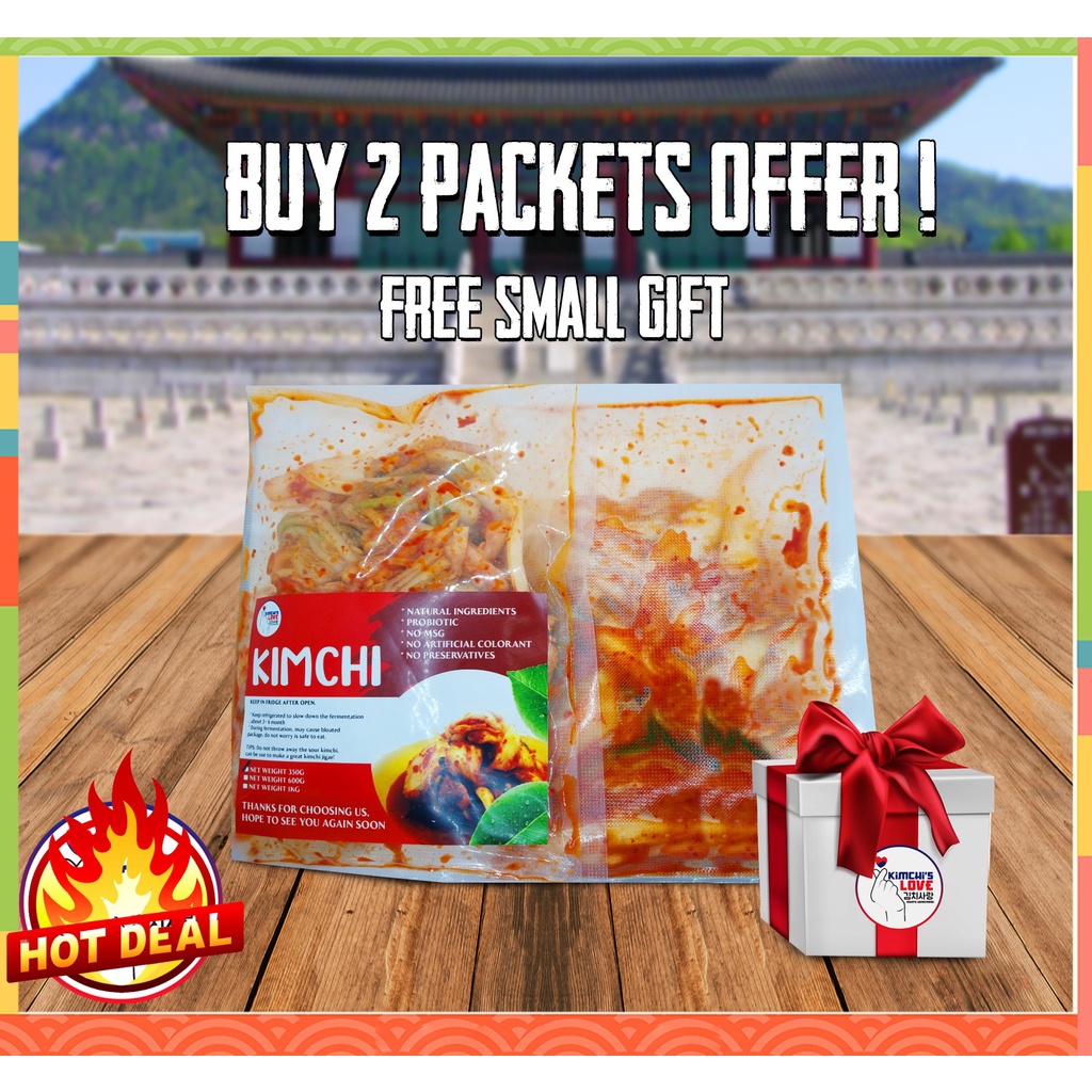 KOREAN HOMEMADE KIMCHI "김치사랑" "KIMCHI's LOVE" 350g "Muslim Friendly ...