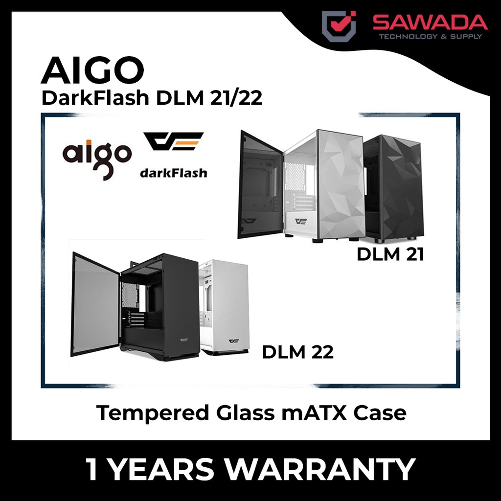 Aigo DarkFlash DLM 21 22 Templet Glass mATX Case | Shopee Malaysia
