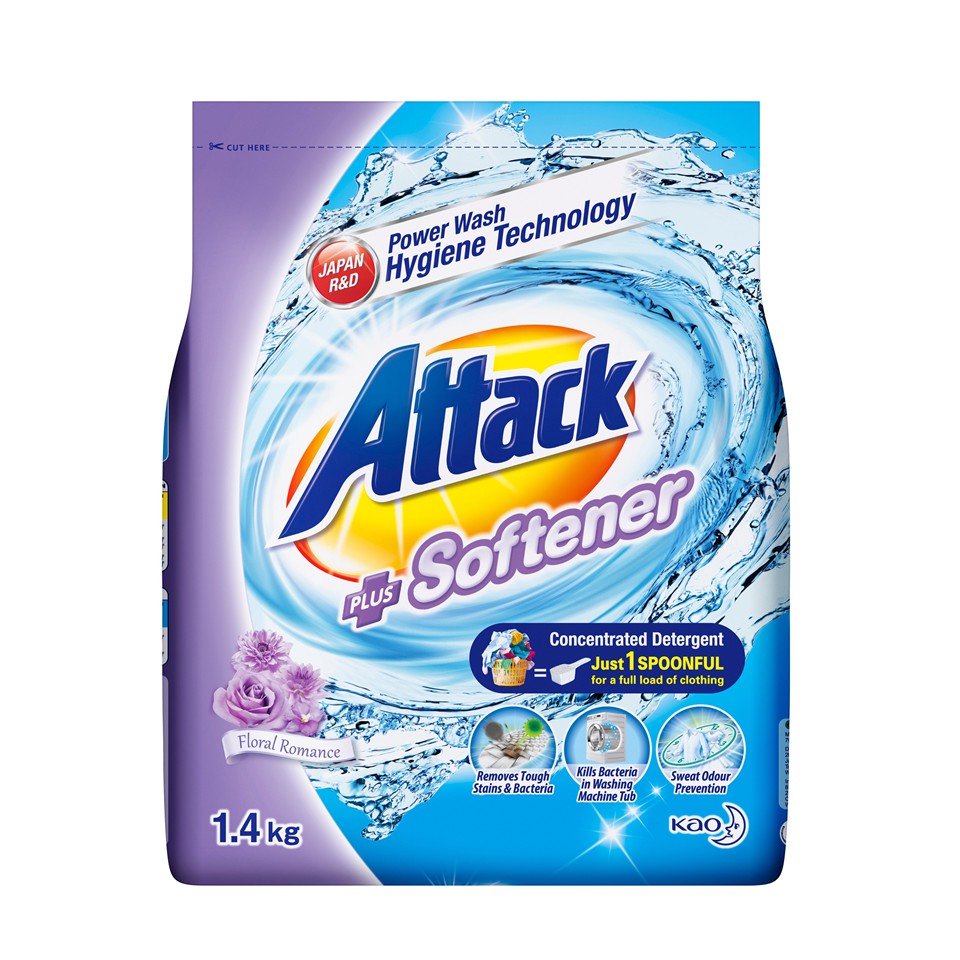 ATTACK Detergent Plus Softener Floral Romance Concentrate Detergent ...