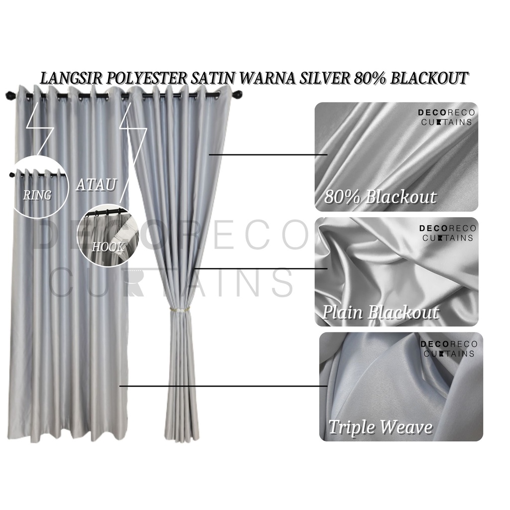 Ramadan & Raya 2023 | Langsir Light Grey LANGSIR MURAH 80% BLACKOUT ...