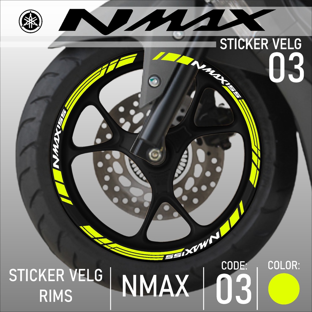 Cutting Sticker Nmax Rims - Motorcycle Accessories Sticker Lis Wheel ...