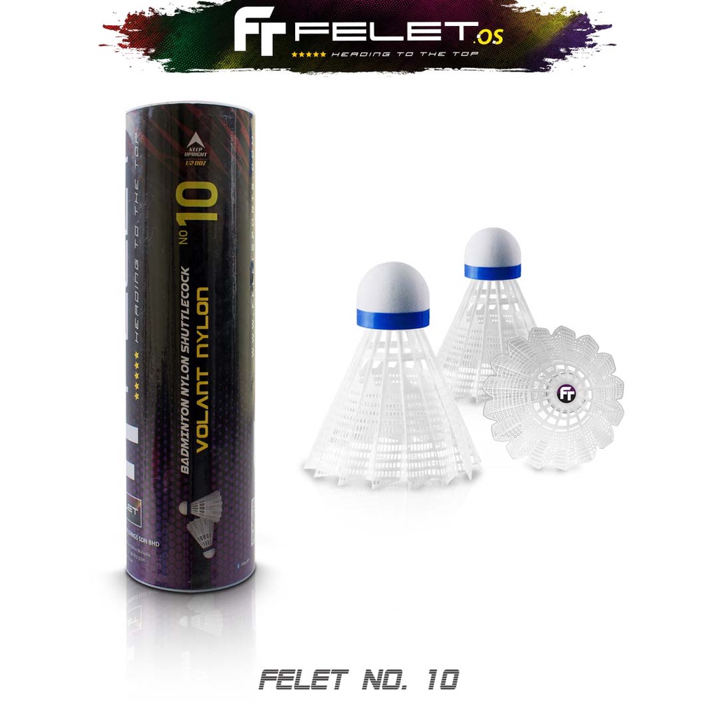 FELET NO.10 Nylon Shuttlecocks - 100% Original by FLEET | Shopee Malaysia